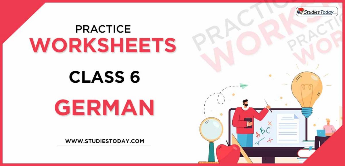 Class 6 German Worksheets free printable PDF download